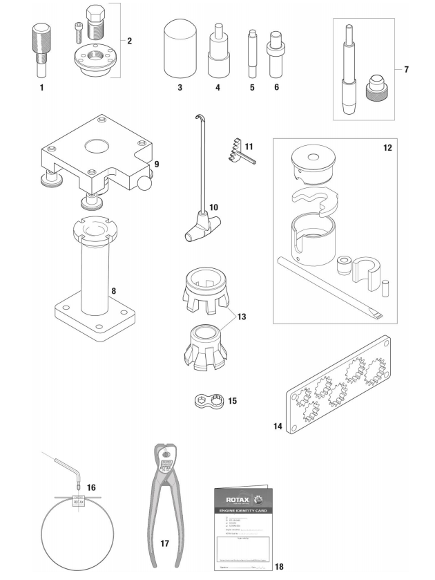 11 - RTX.676205 (FIXATION TOOL ASSY. MAX) - Race Rotax